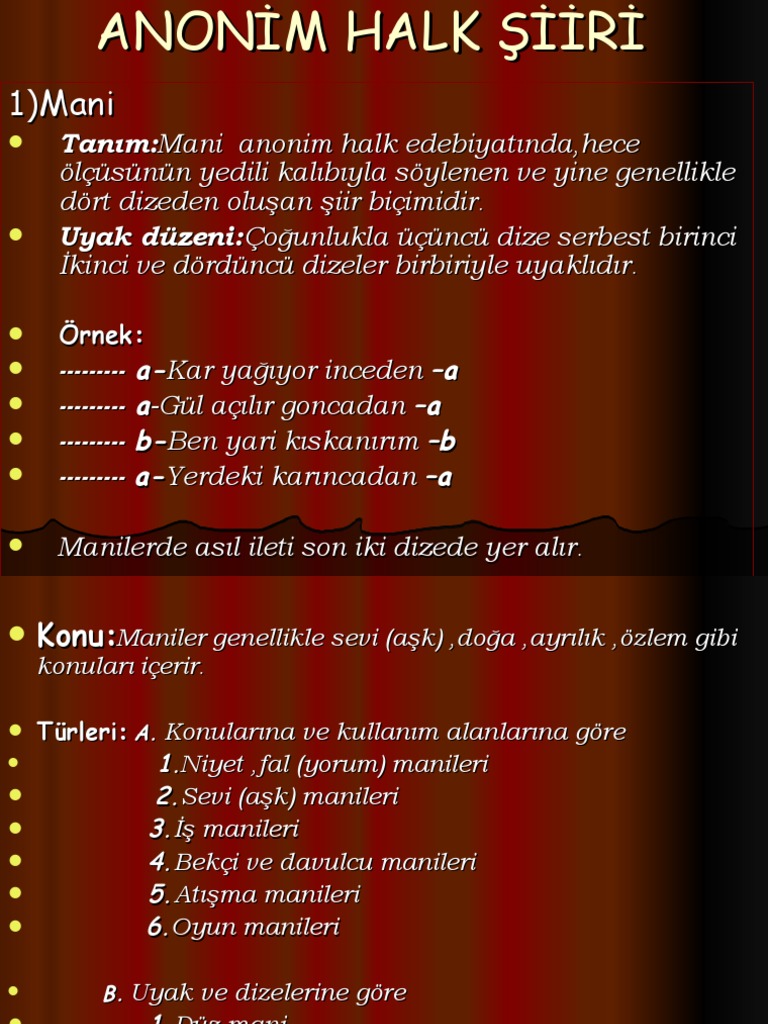 Anonim Halk Siiri | PDF
