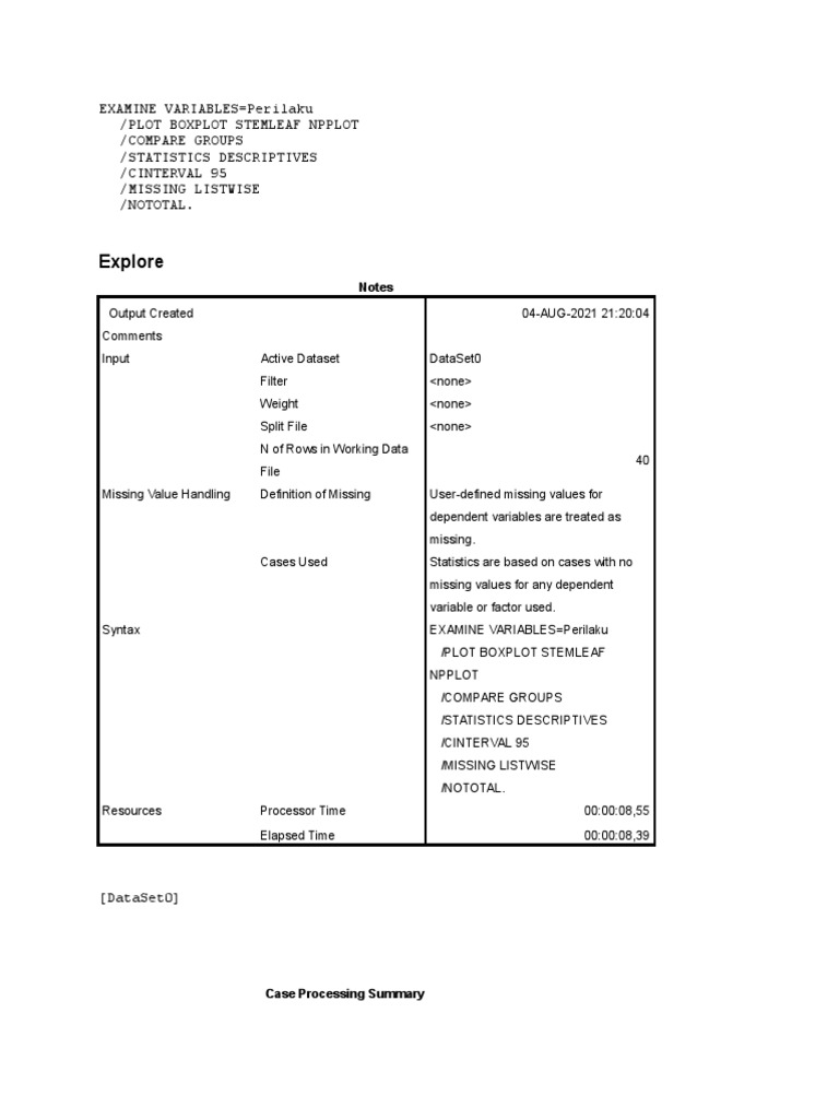 SPSS Univariat | PDF | Statistical Theory | Statistical Analysis SPSS Univariat | PDF | Statistical Theory | Statistical Analysis