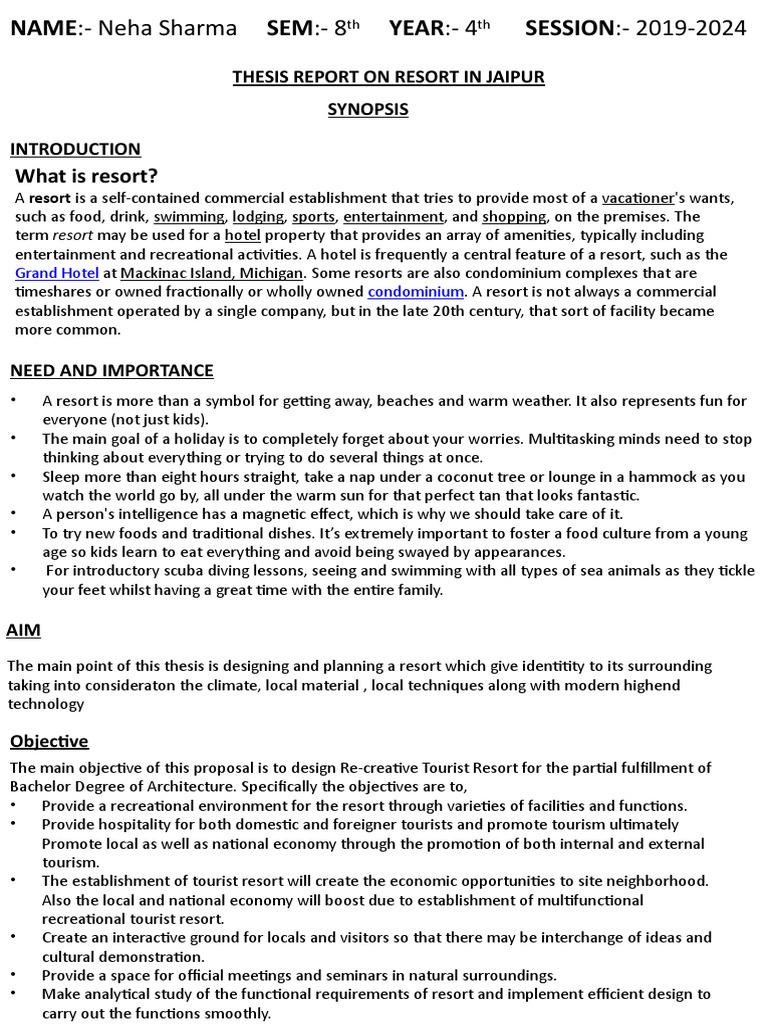 A Holistic Resort Experience: Designing a Recreational Resort in Jaipur ...