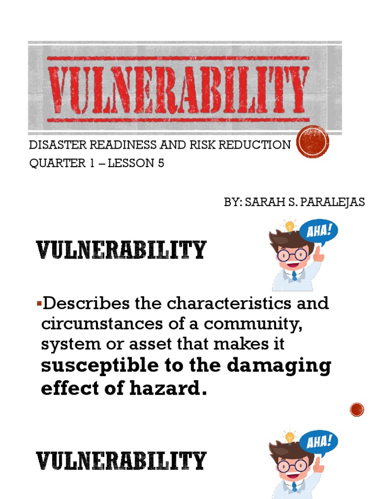 DRRR Lesson 56 | PDF | Hazards | Vulnerability