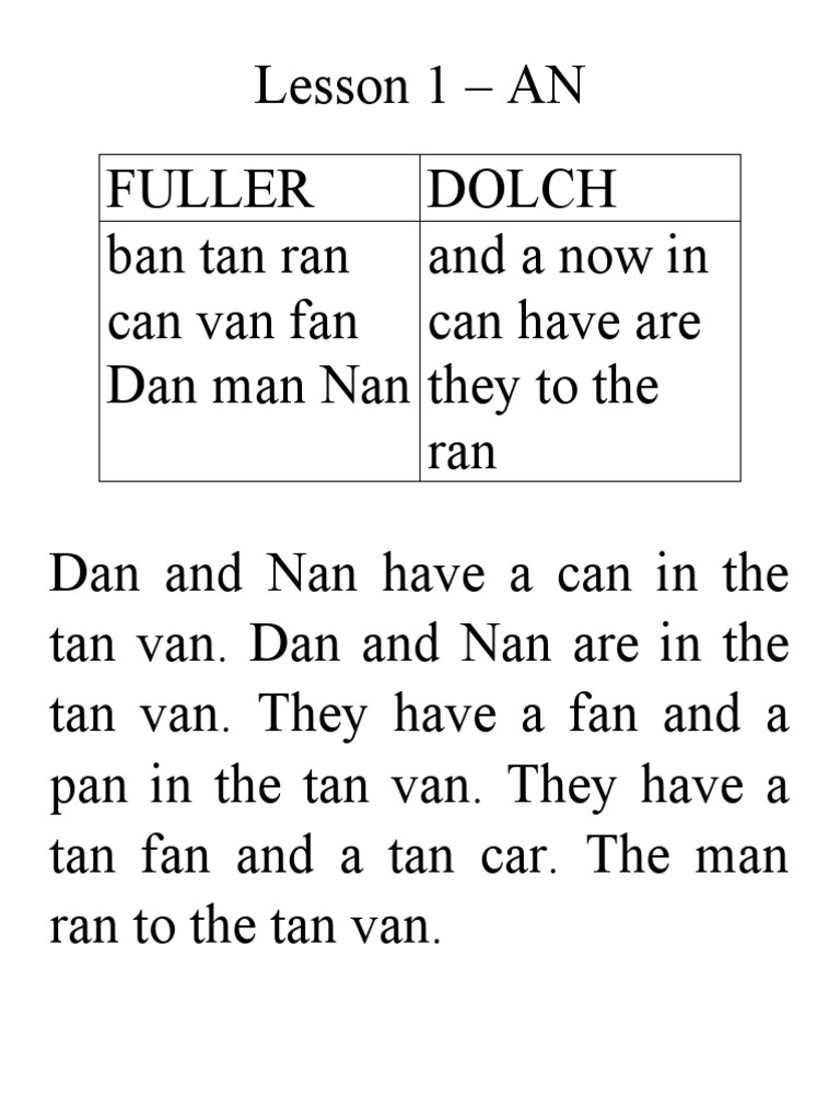 Fuller and Dolch | PDF