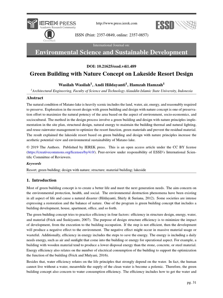 Green Building With Nature Concept On Lakeside Resort Design | PDF ...