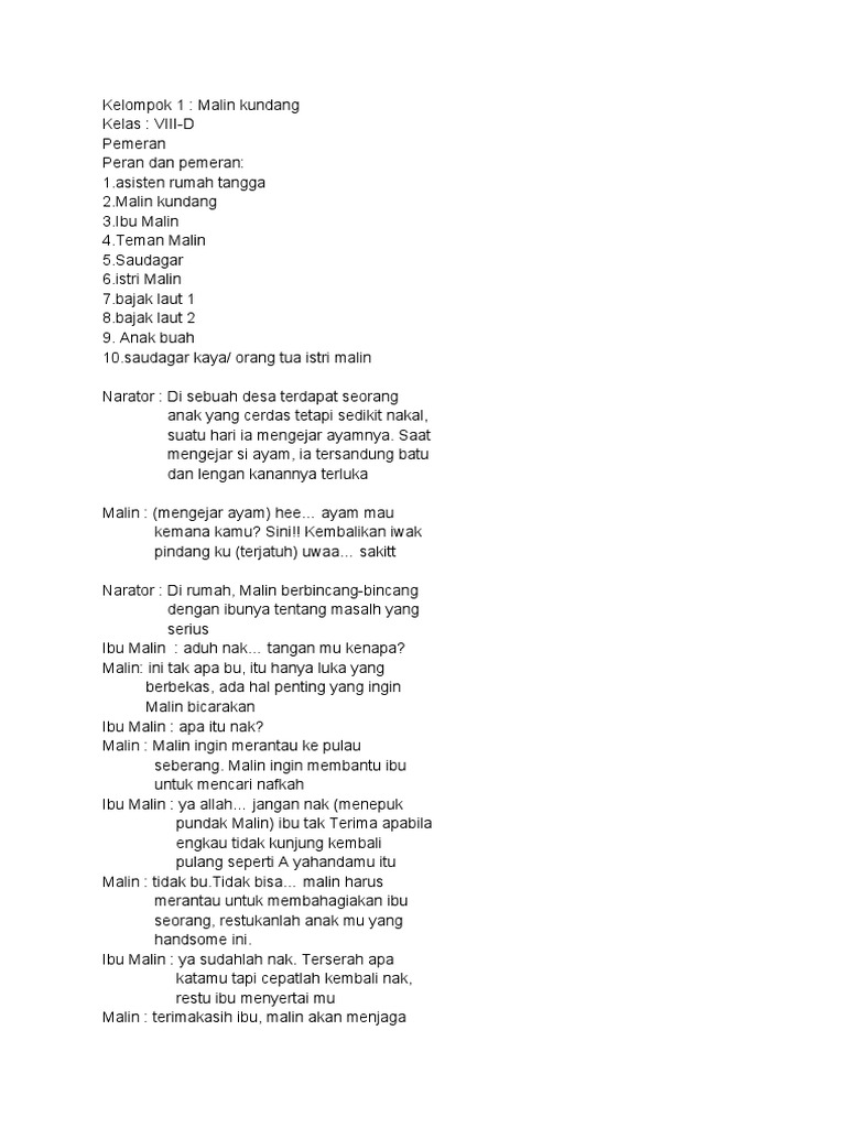 Naskah Dialog 1 | PDF