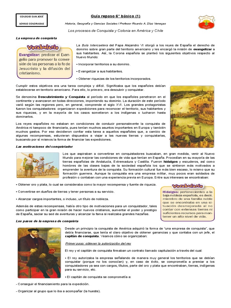 6-Guía. Repaso | PDF | Francisco Pizarro | Hernán Cortés