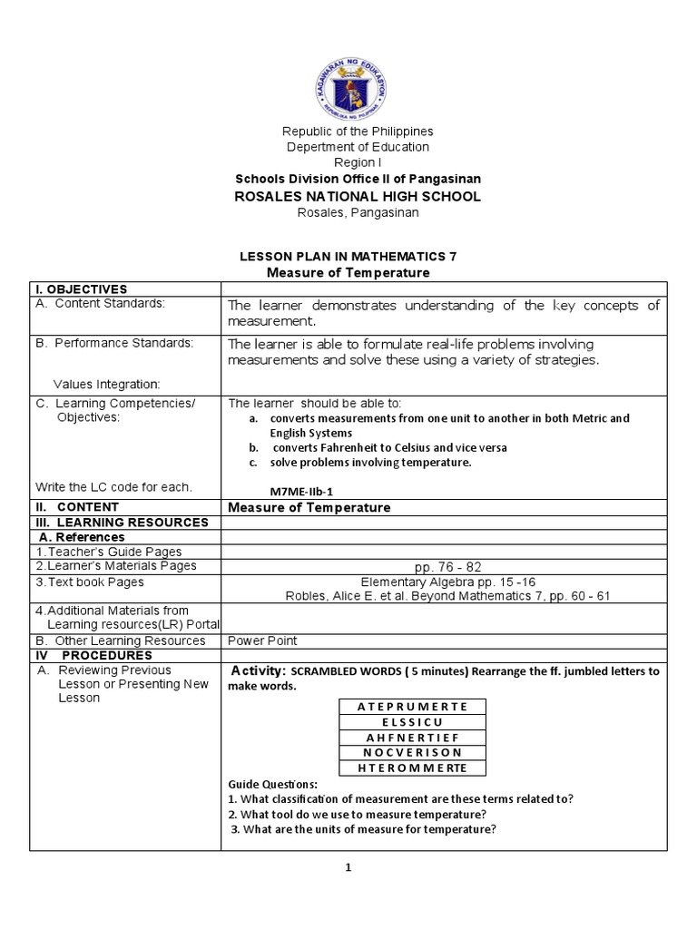 Converting Units | PDF | Fahrenheit | Celsius