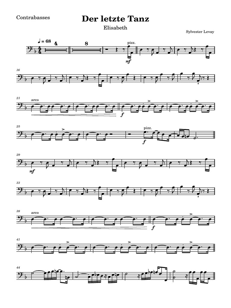 Der Letzte Tanz-Contrabasses | PDF