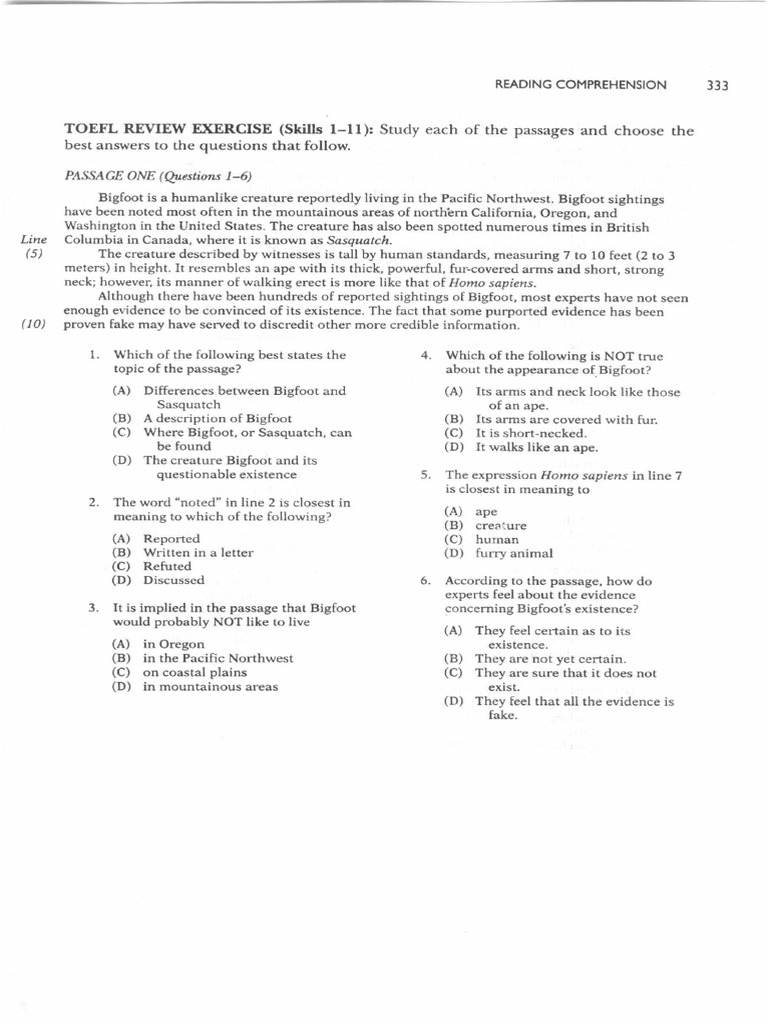 Review Skill 1-11 | PDF | Bigfoot