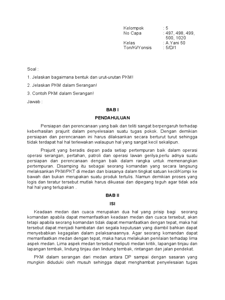 KM PKM-PKT Pok 5 | PDF