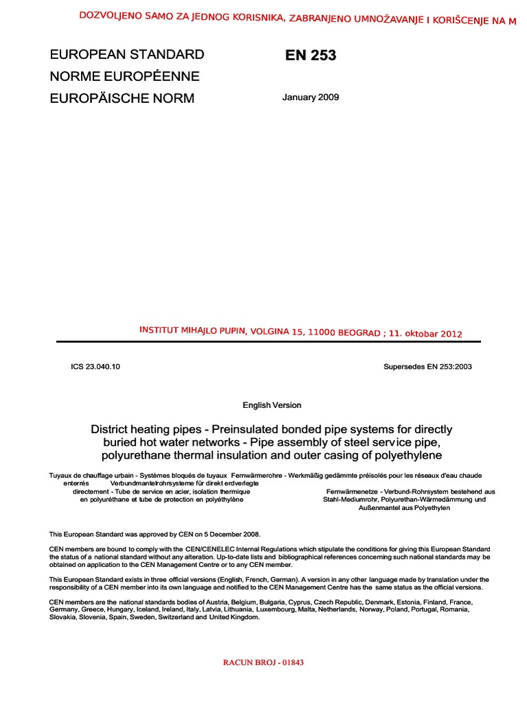 En 253 - 2009 | Download Free PDF | Regulation | Economy Of Europe