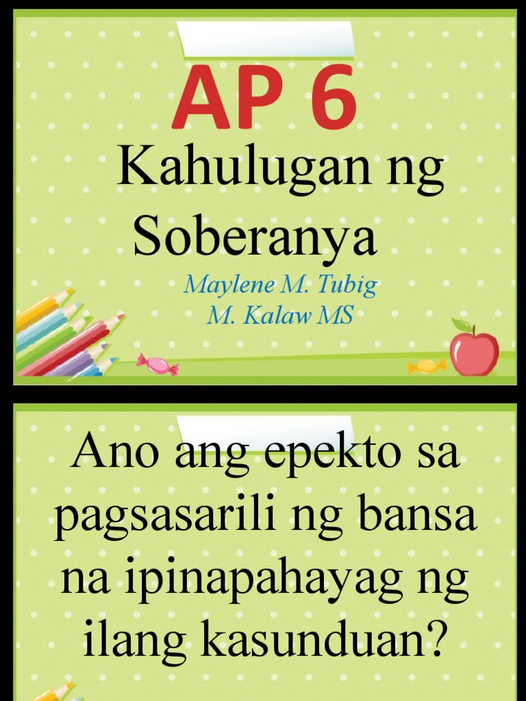 AP 6 PPT Q3 W4 - Soberanya | PDF