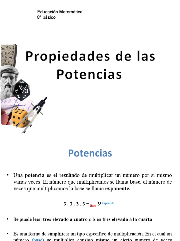 Potencias 8vo | PDF | Exponenciación | Multiplicación