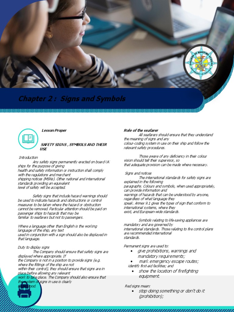 Chapter 2 Signs and Symbols | PDF | Safety | Firefighting