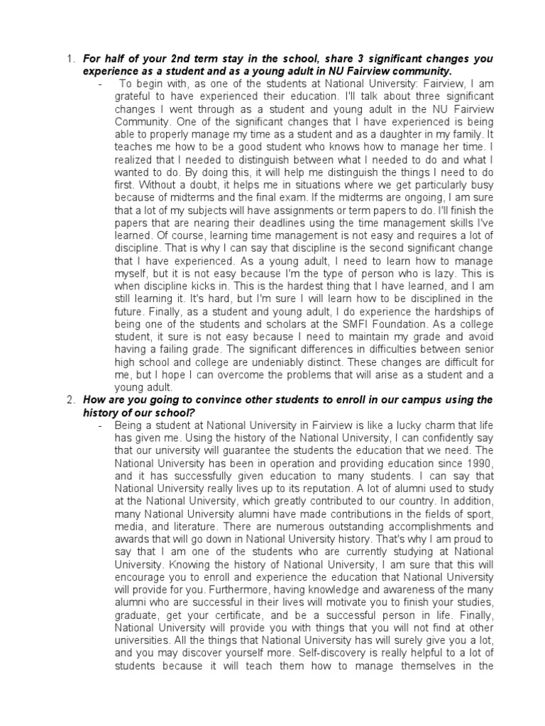 Nationalian Midterm Exam | PDF | Cognition | Behavior Modification