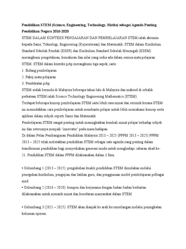Pendidikan STEM | PDF