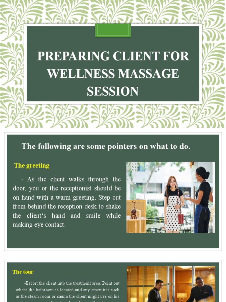 Client Preparation for Wellness Massage | PDF | Massage | Spa