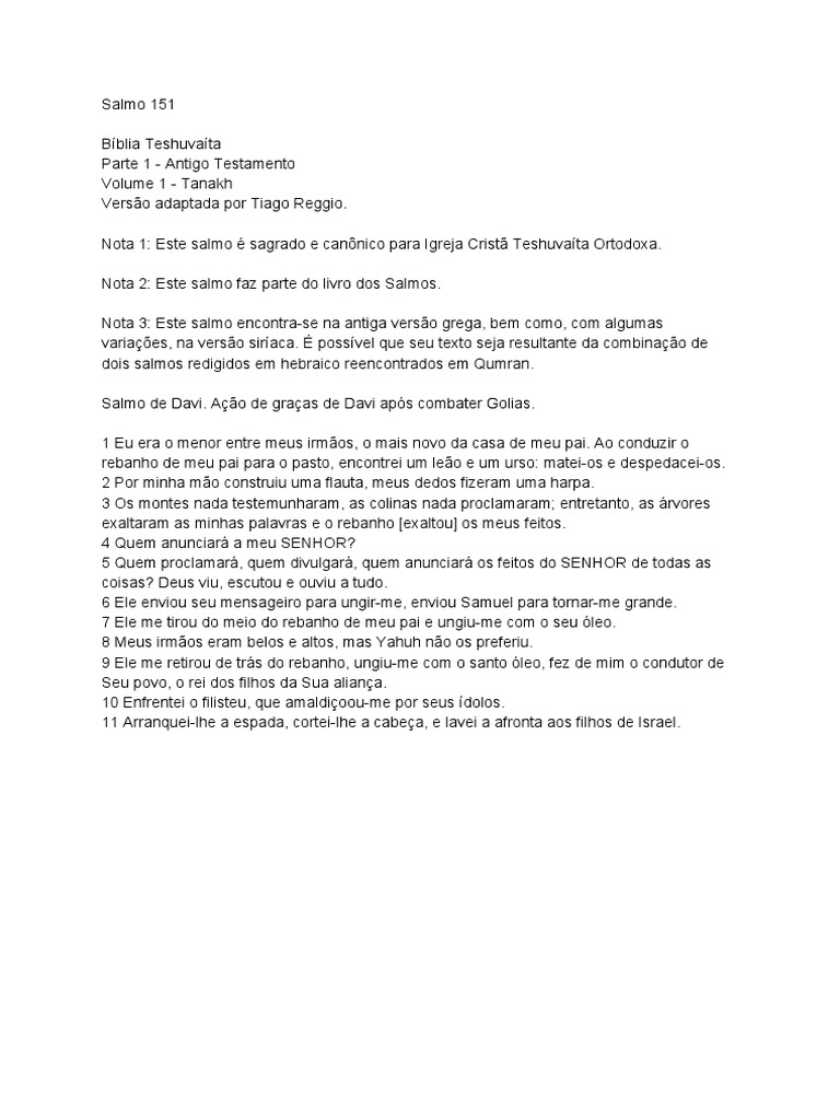 Salmo 151 | PDF