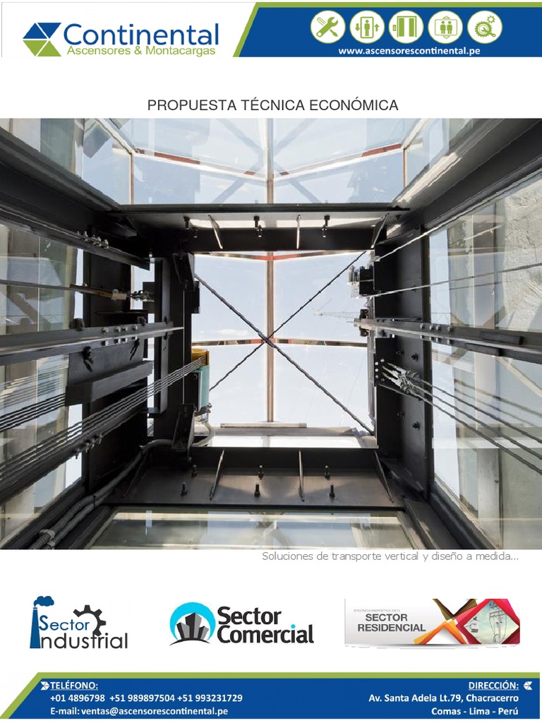 Ascensor - Propuesta Tecnica Economica | PDF | Ascensor | Bienes manufacturados