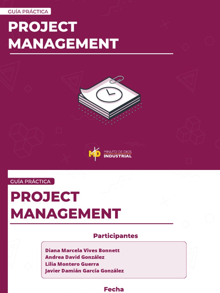 Plantilla Project Management (PMI) AD-JG-LM-DV-FA GRUPO 2 | Descargar ...