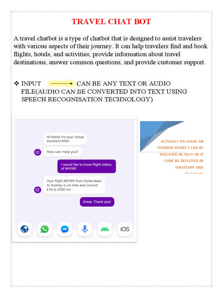 Travel Chat Bot | PDF | Information Retrieval | Artificial Intelligence