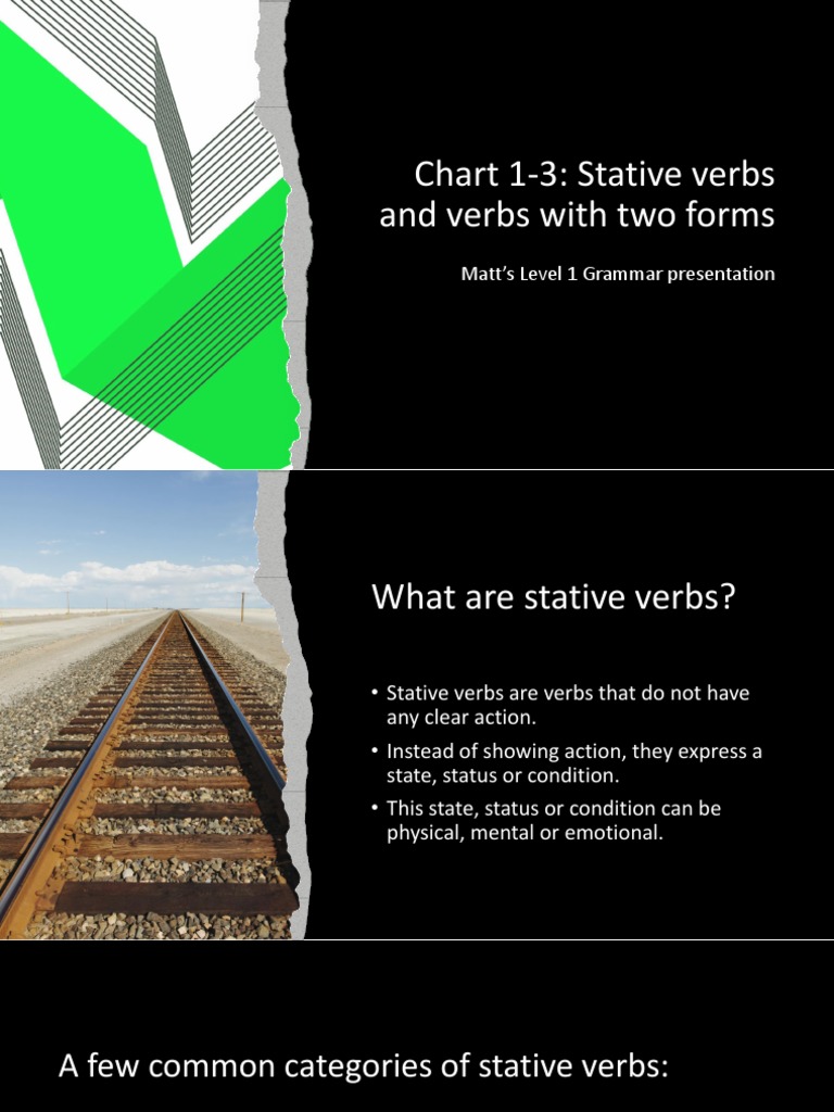 Chart 1-3: Understanding Stative Verbs | PDF | Mind | Cognitive Science