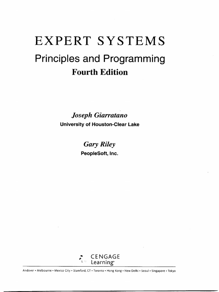 Expert Systems - Principles and Programming (Fourth Edition) (Joseph ...