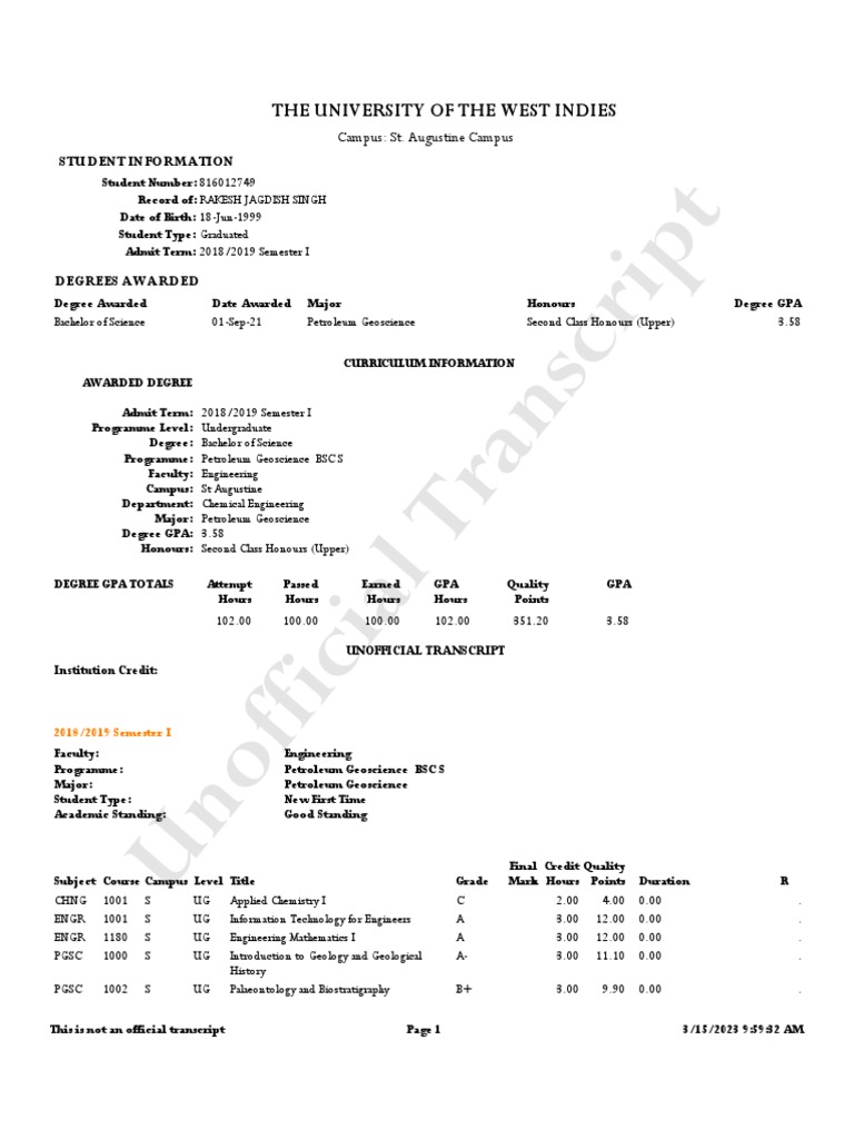 Report | PDF | Bachelor's Degree | Bachelor Of Science