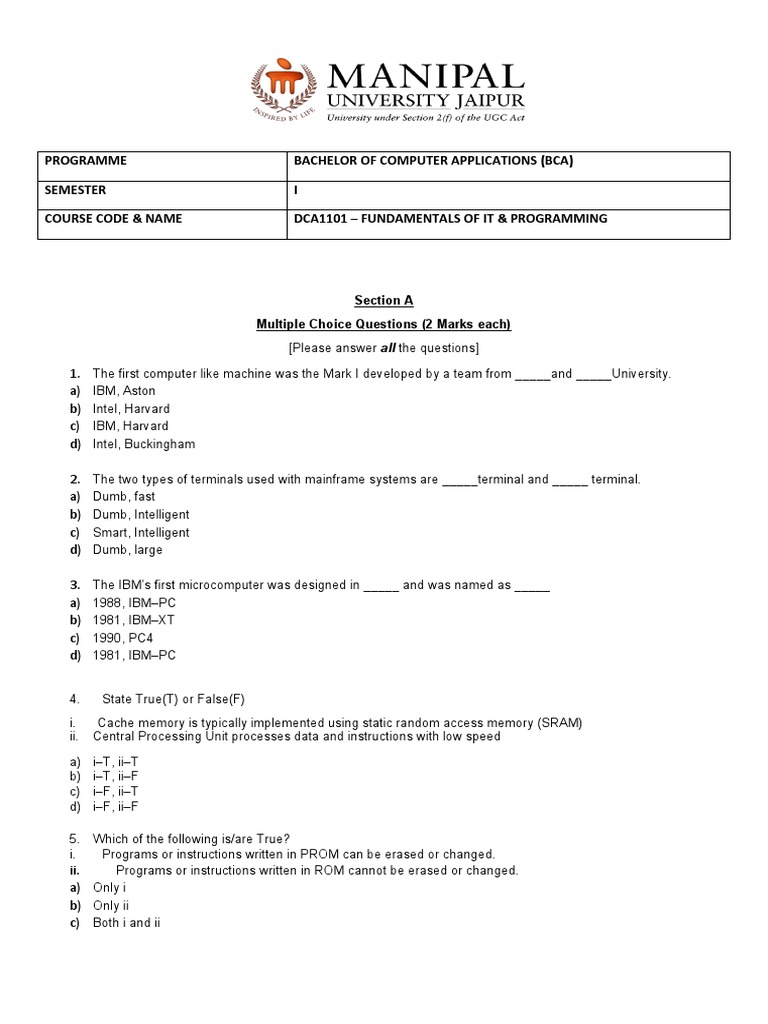 DCA1101 - Model QP | PDF | Operating System | Software