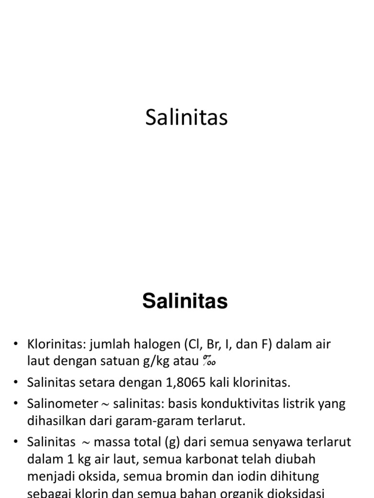 Salinitas | PDF