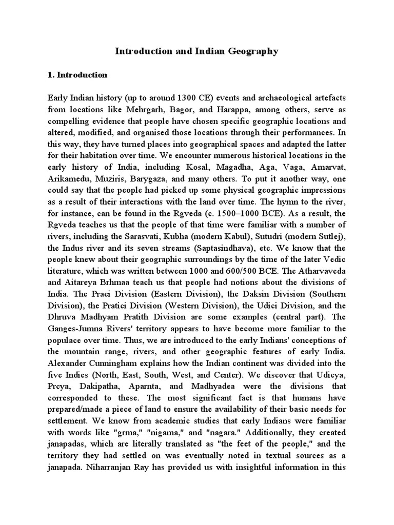 Early Indian Geography & Economy | PDF | Agriculture | Trade