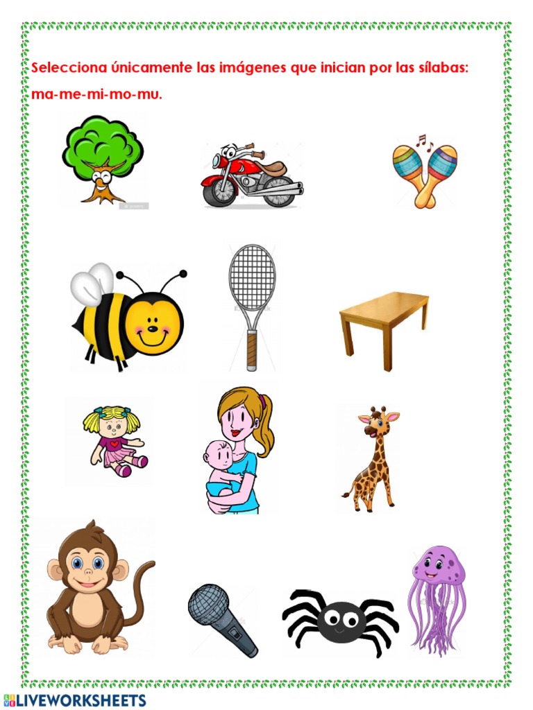 Imágenes con sílabas ma-me-mi-mo-mu | PDF