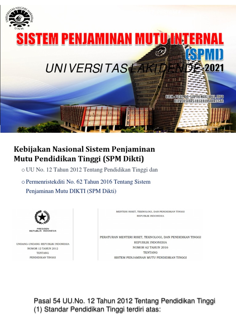 Sistem Penjaminan Mutu Internal Pekerti - UNM 1 | PDF