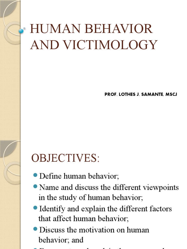 Week 3 - Human Behavior | PDF | Id | Motivational