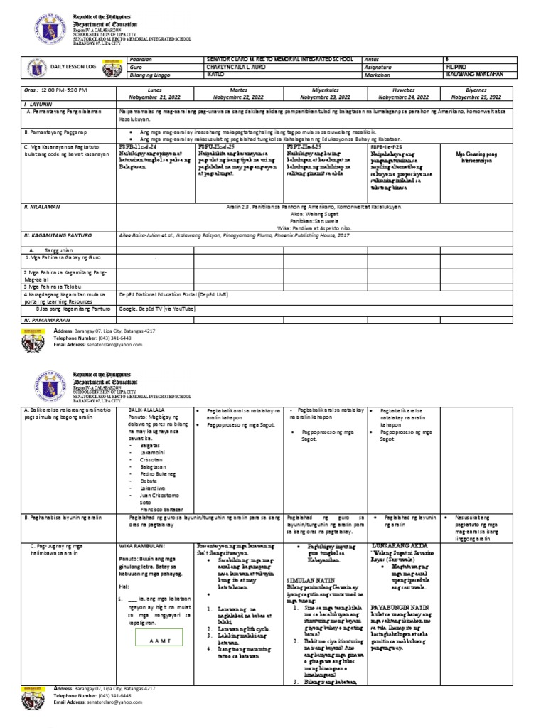 DLL - pAG-SANG-AYON AT PAGSALUNGAT | PDF