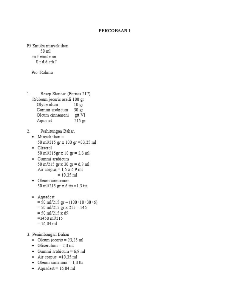Resep Farmasetika II | PDF