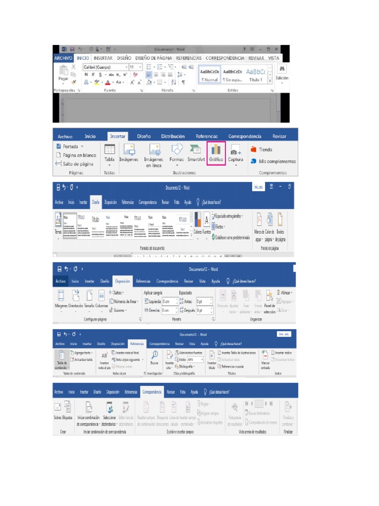 Pestañas de Word | PDF