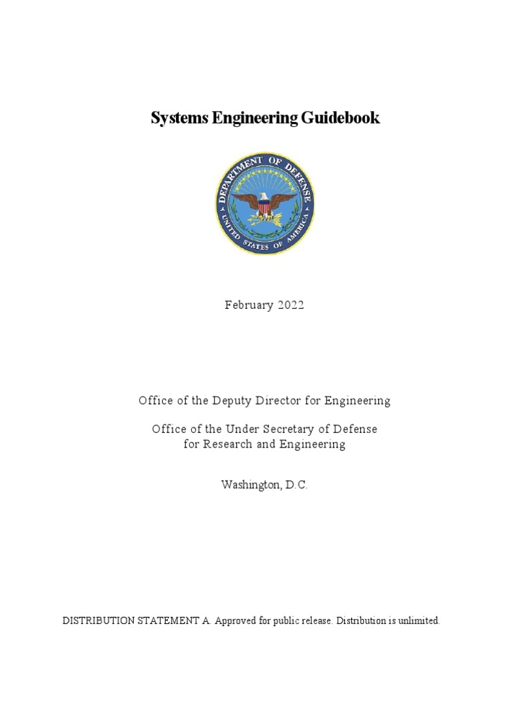 DoD Systems Engineering Guidebook | PDF | Systems Engineering | Life ...