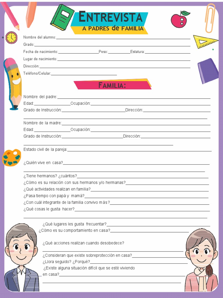 Entrevistas Padres de Familia y Alumnos | PDF | Relaciones personales, crianza y desarrollo ...