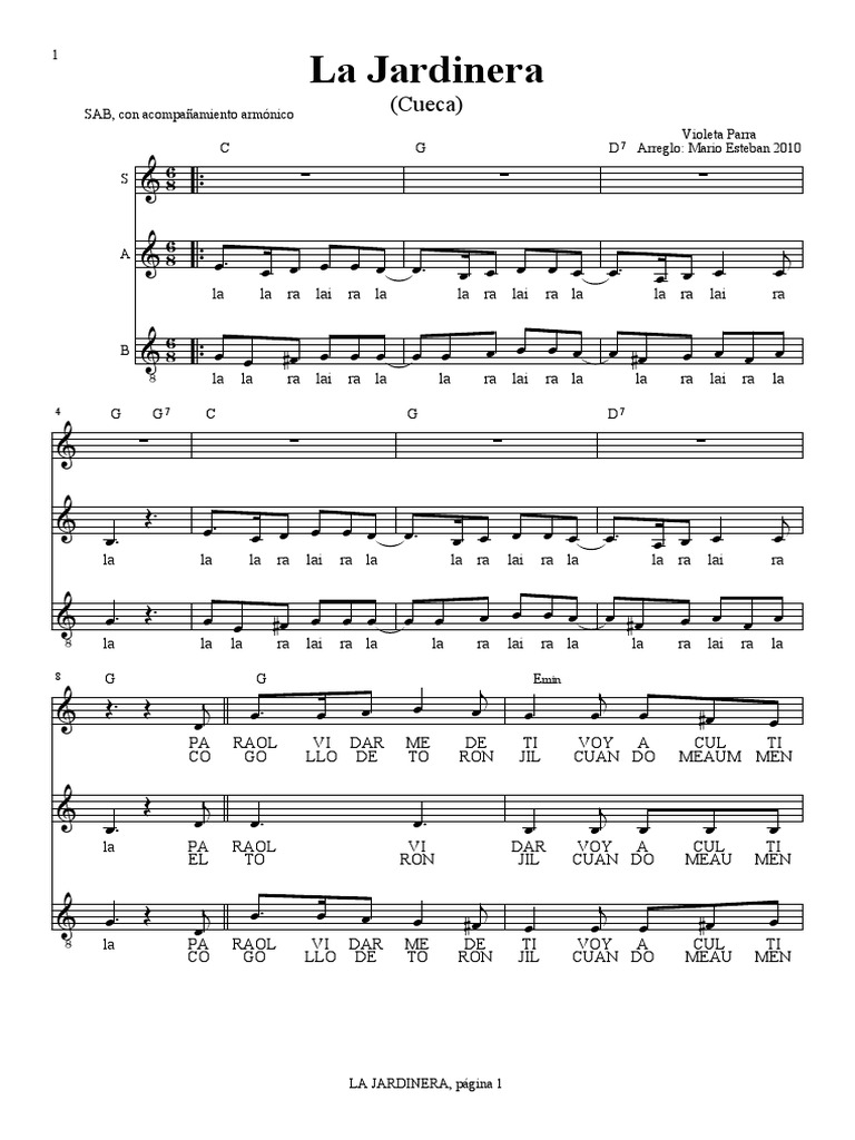 La Jardinera Violeta Parra | PDF