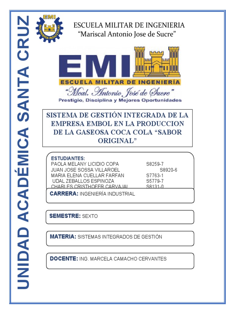 Embol | PDF | Calidad (comercial) | Coca Cola