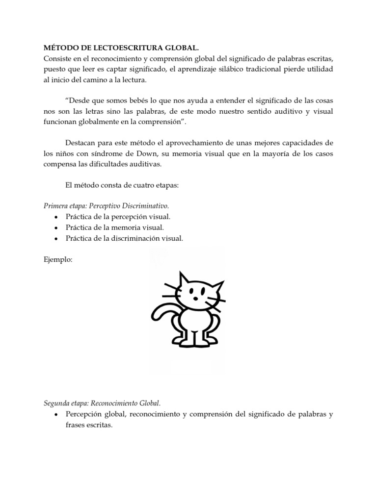 MÉTODO DE LECTOESCRITURA GLOBAL