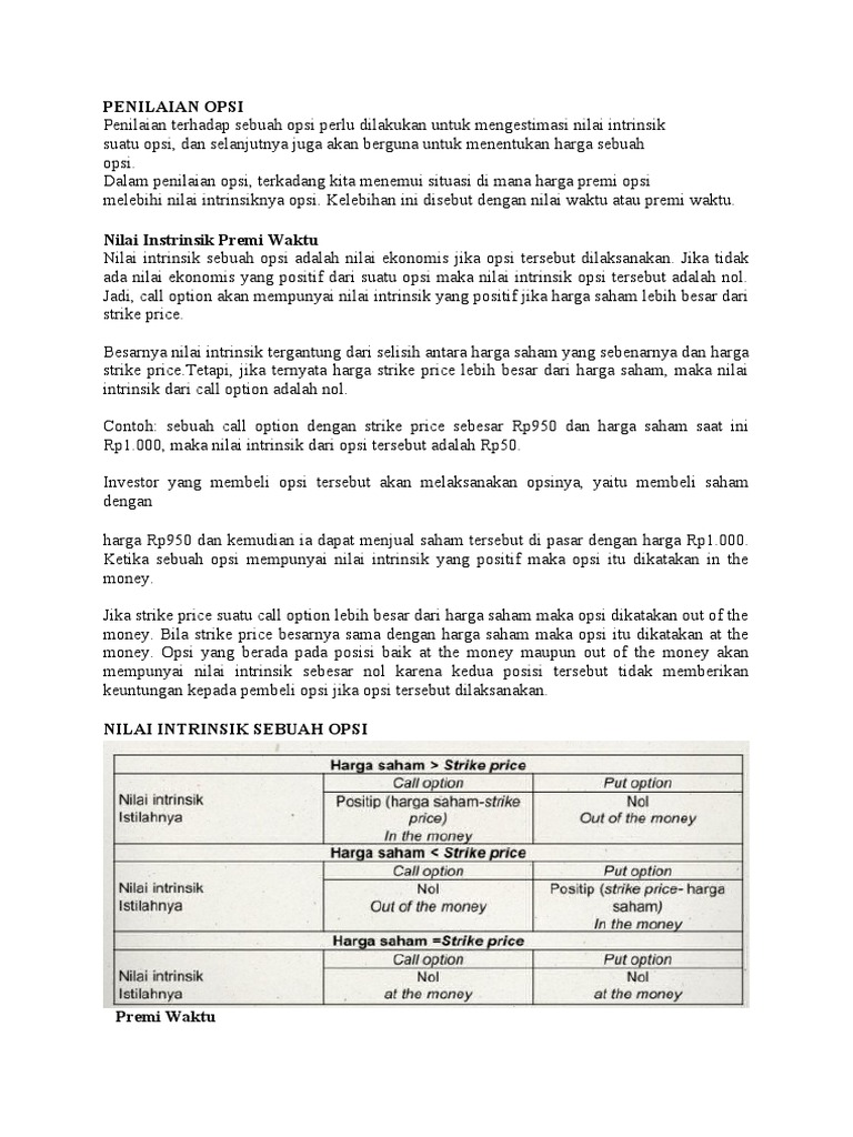 Penilaian Opsi | PDF