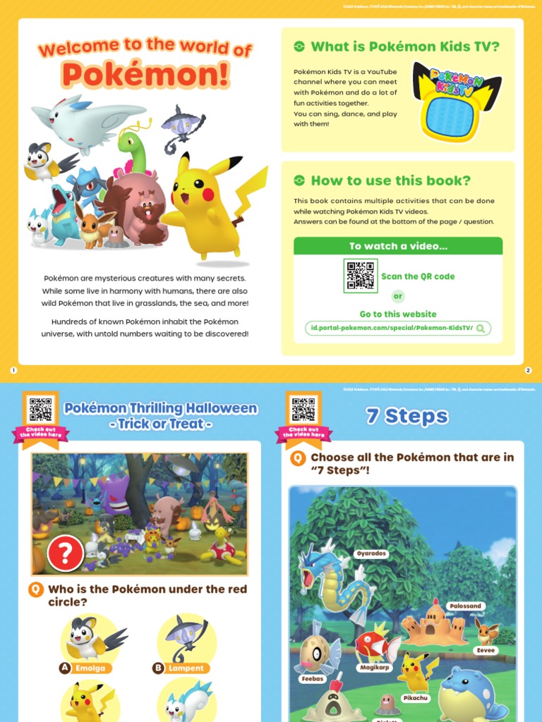 Pokemonkidstv Learnandplaybook 2022 | PDF | Pokémon | Nintendo