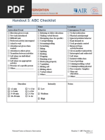 ABC Checklist - Version 2 | PDF | Social Psychology | Action (Philosophy)