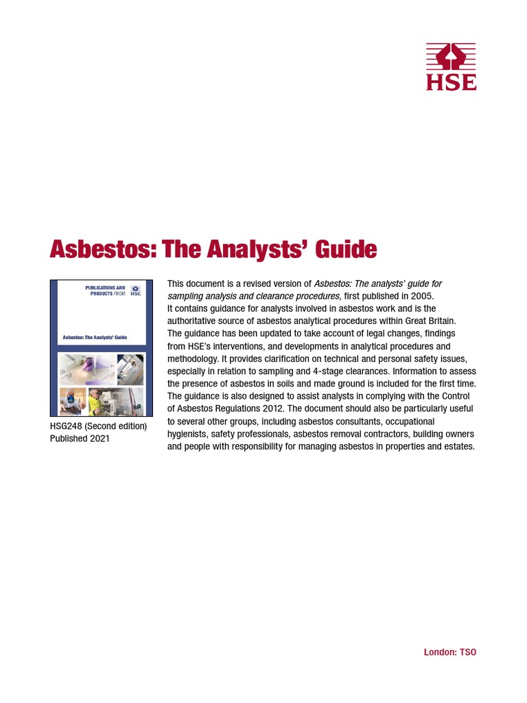 HSG248 - Asbestos The Analysts Guide 2nd Edition - May 2021 PDF | PDF ...