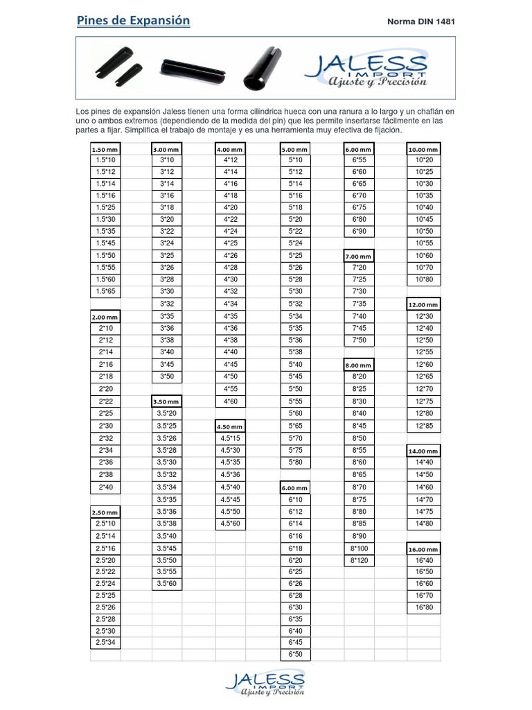 Pines de Expansión - Catálogo PDF | PDF