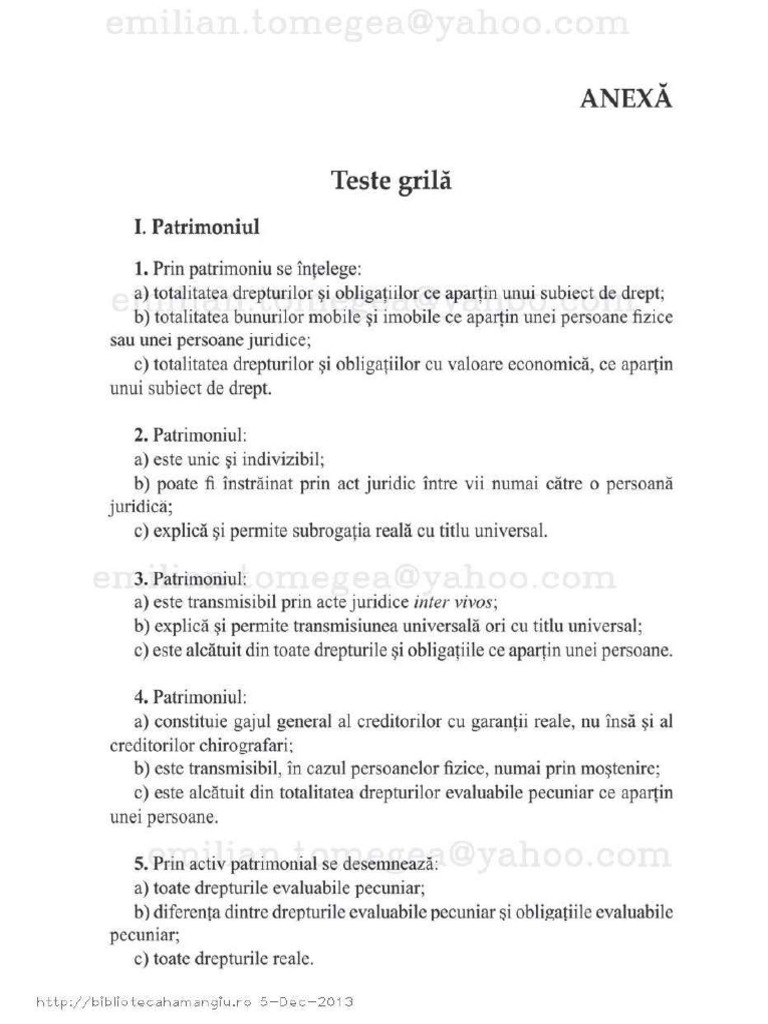 Grile Drept Civil-Manual PDF | PDF