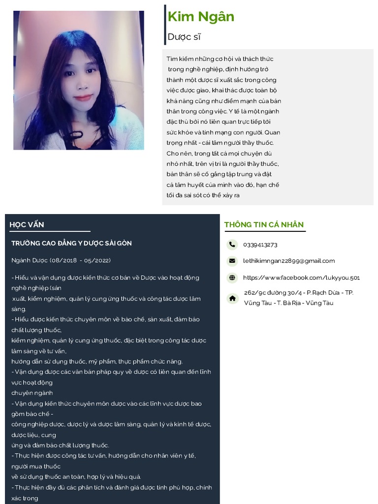 CV Kim Ngân - CV Dư C 2023-TopCV - VN | PDF