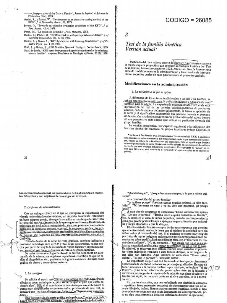 Test de La Familia Kinética | PDF