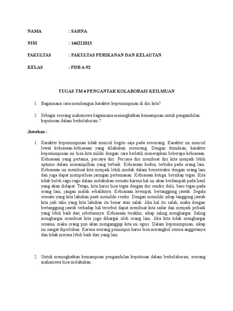 Tugas TM 4 PKK | PDF