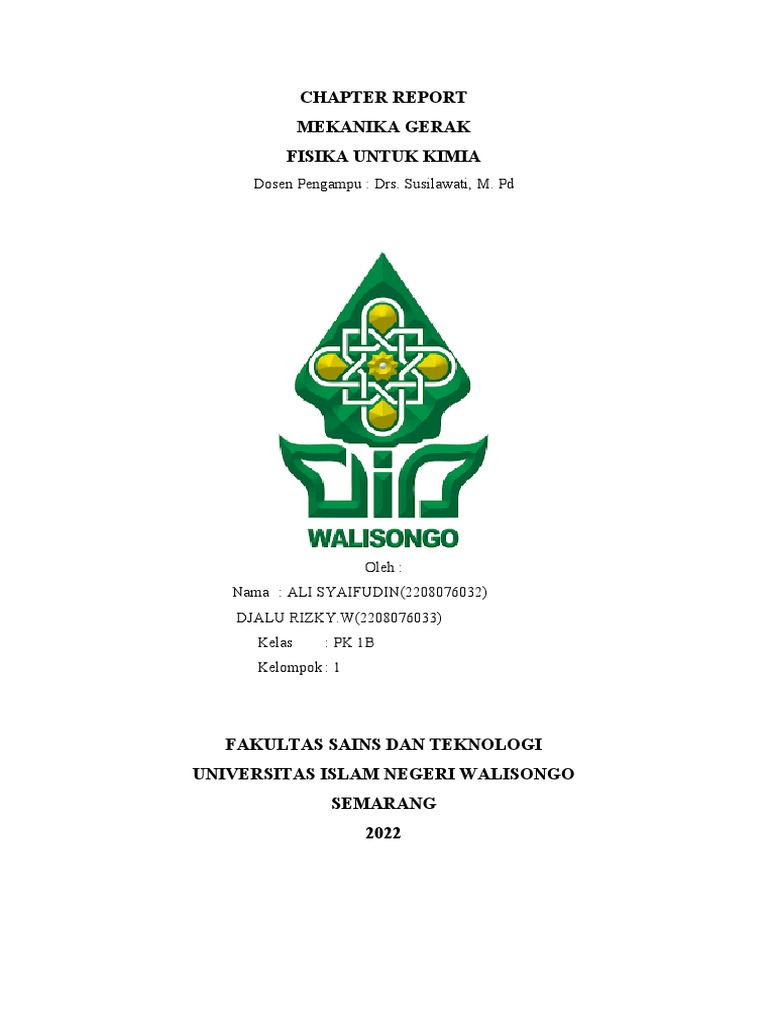 Tugas Chapter Report Kelompok 1 (ALI Dan DJALU) | PDF